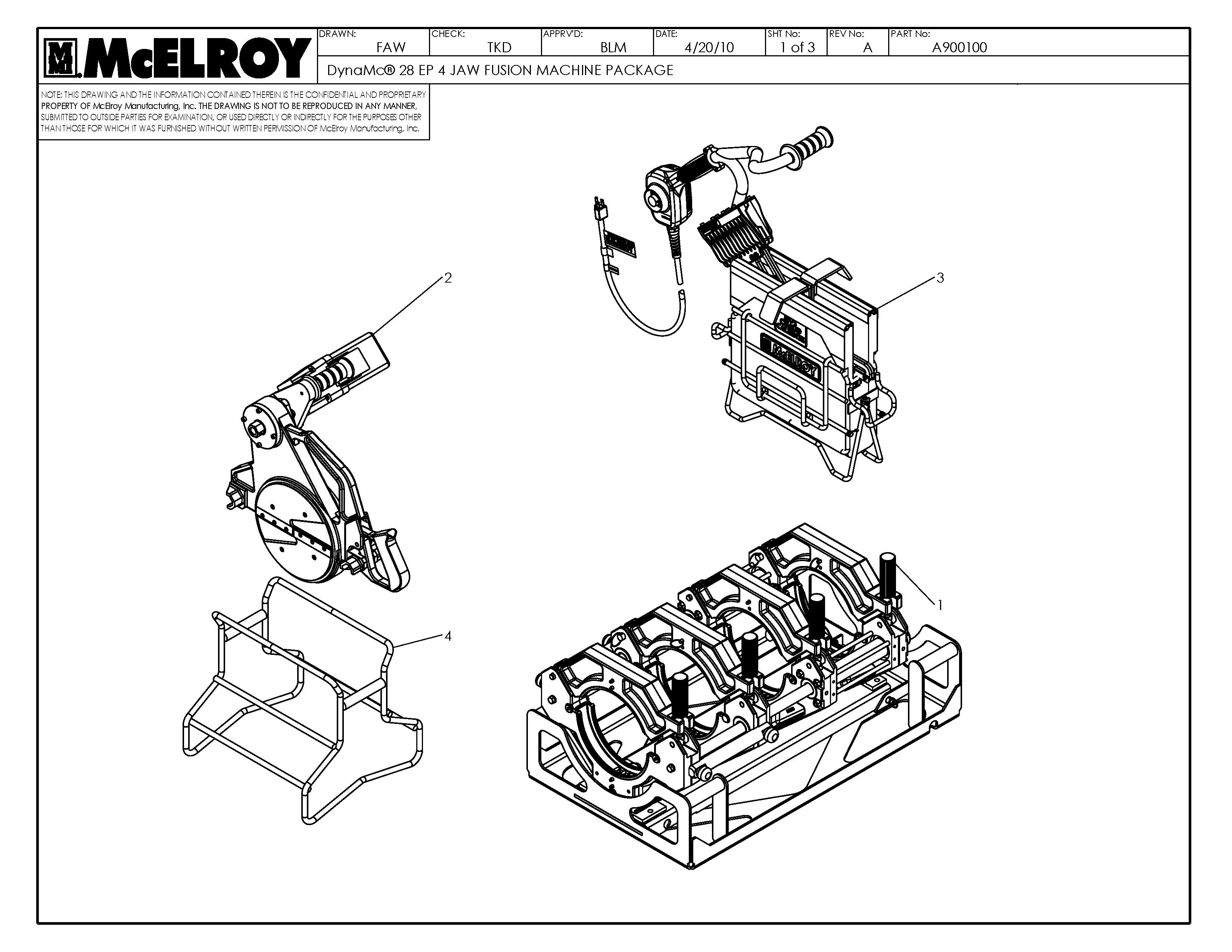 McElroy Part a900102 - Dm28Ep4J 240&120,50/60 Fusion Machine Package ...