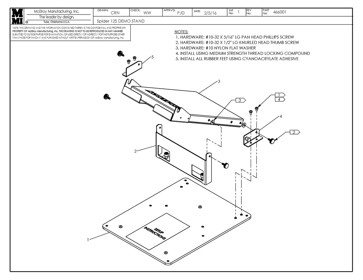 McElroy Part 466001 for sale - SPIDER 125 DEMO STAND – Poly Pipe Solutions